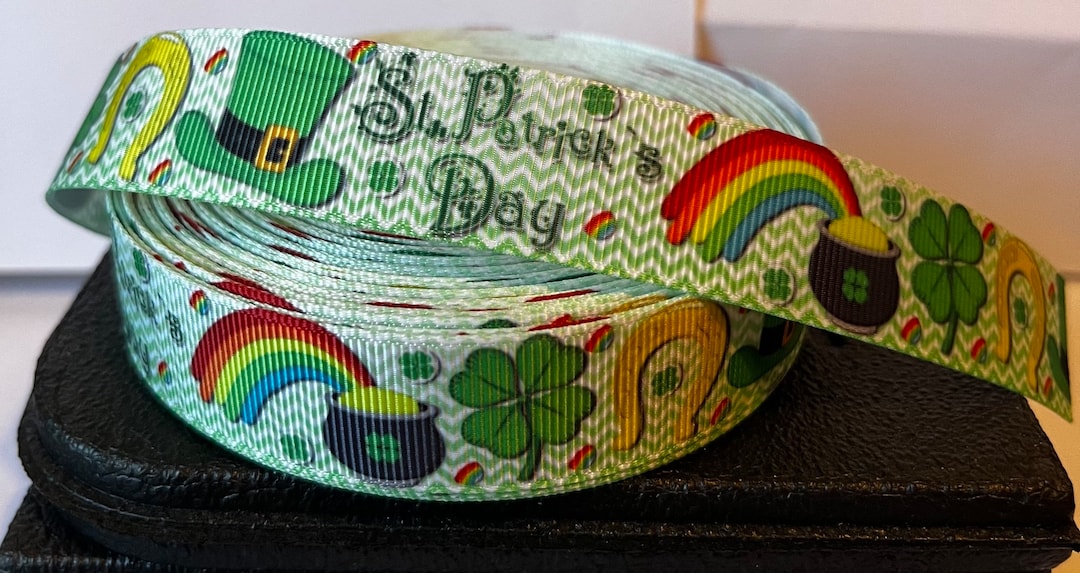 St Patrick’s Day Irish Ribbon Grosgrain 22mm - Etsy