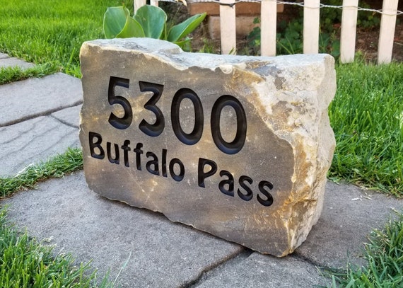 Home Décor Address Signs Address Number House Numbers Custom Stone ...