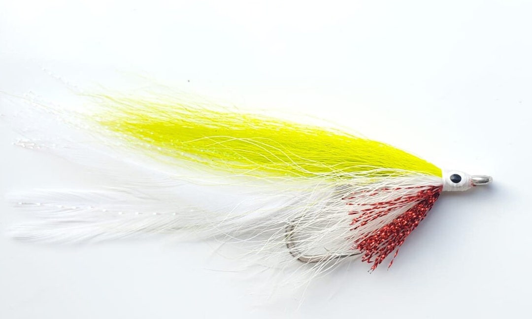 Lefty Deceiver Chartreuse Streamer Fly Game Fish Fresh Saltwater FISHIN ...
