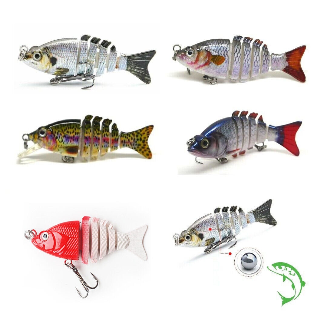 Fry Swimbait Multi Jointed Fishing Lure Musky Bass Perch Pike Zander ...
