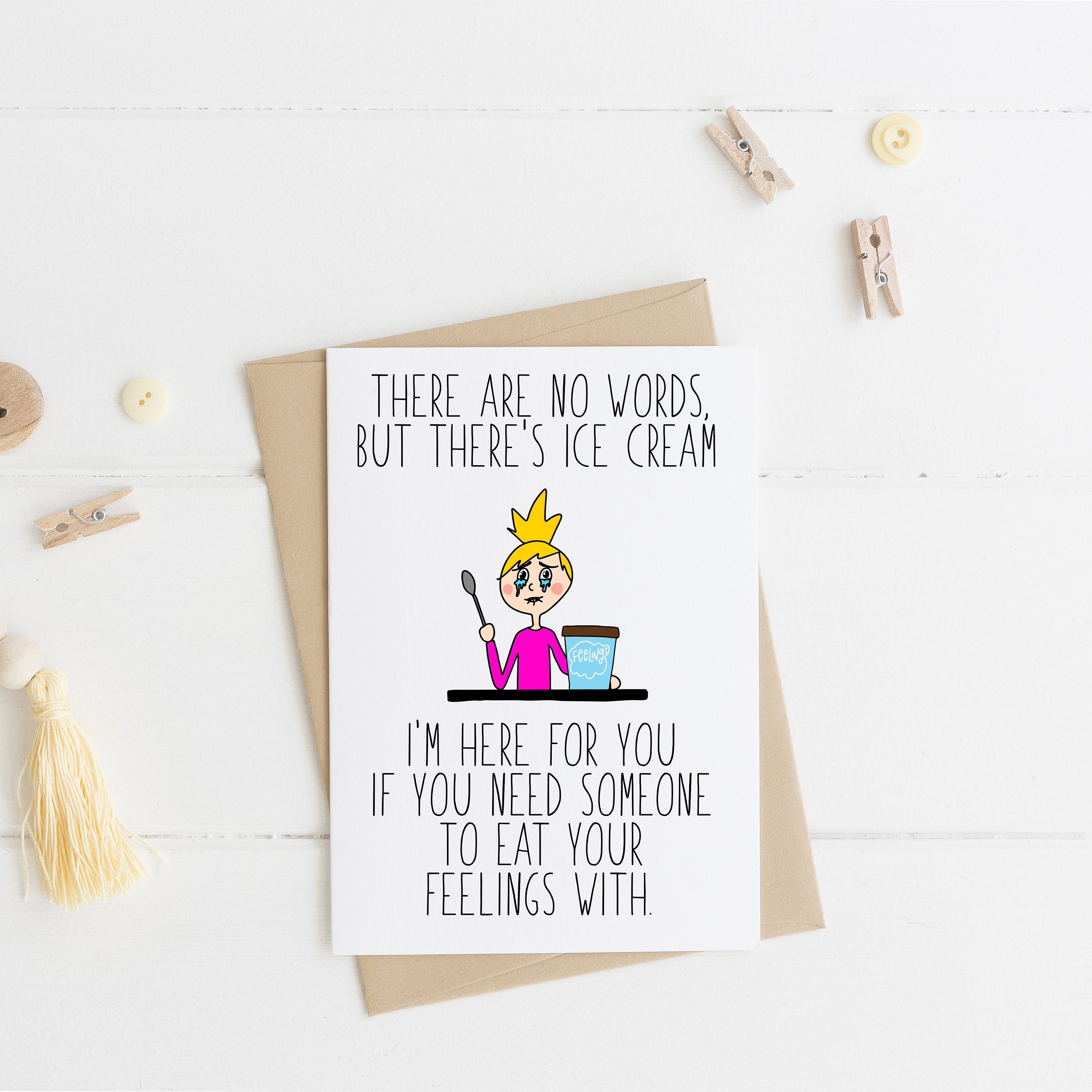 Funny Sympathy card | Etsy