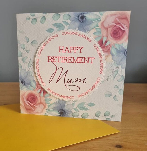 Happy Retirement Mum Personalised Retirement Card Retiring - Etsy