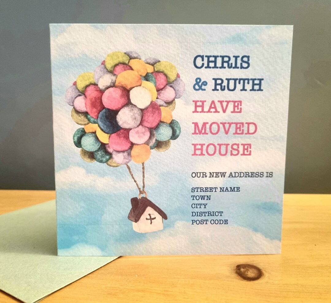 PERSONALISED New Adventure Card, New Home Card, House Warming Card ...