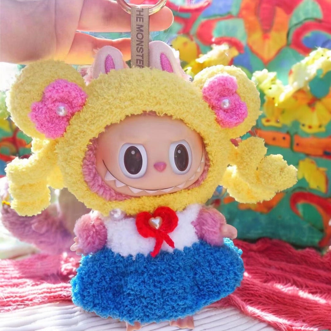 Labubu Doll Handmand Outfit, Sailor Moon Style Labubu Handmade Crochet ...