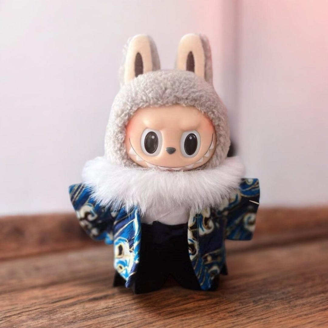 Labubu Doll Handmade Outfit, Japan Men Kimono Labubu Handmade Crochet ...