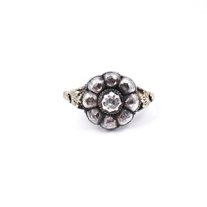 Antique Flower Ring, Georgian Diamond Ring, Antique Diamond Ring Set ...