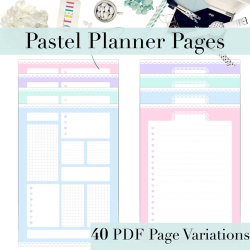 Kawaii A5 & A6 TO DO LIST Printable Pdf Pastel Planner - Etsy