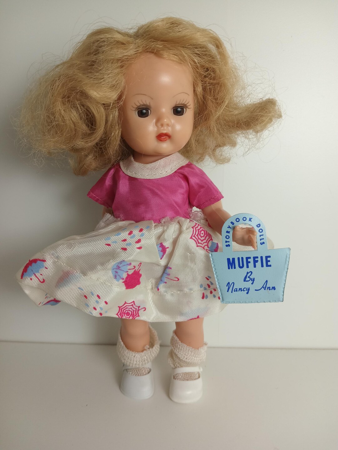 Muffie Nancy Ann Storybook Doll SLW Brown Root Beer Eyes 1950s Hard ...