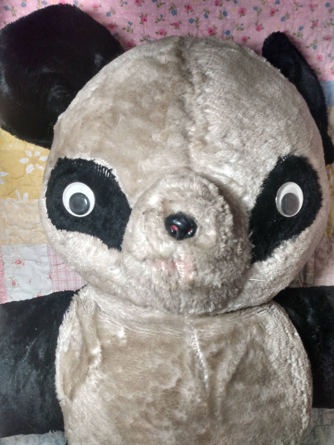 1960s Panda Teddy Bear Carnival Prize With Googly Eyes - Huge 29 Inch ...