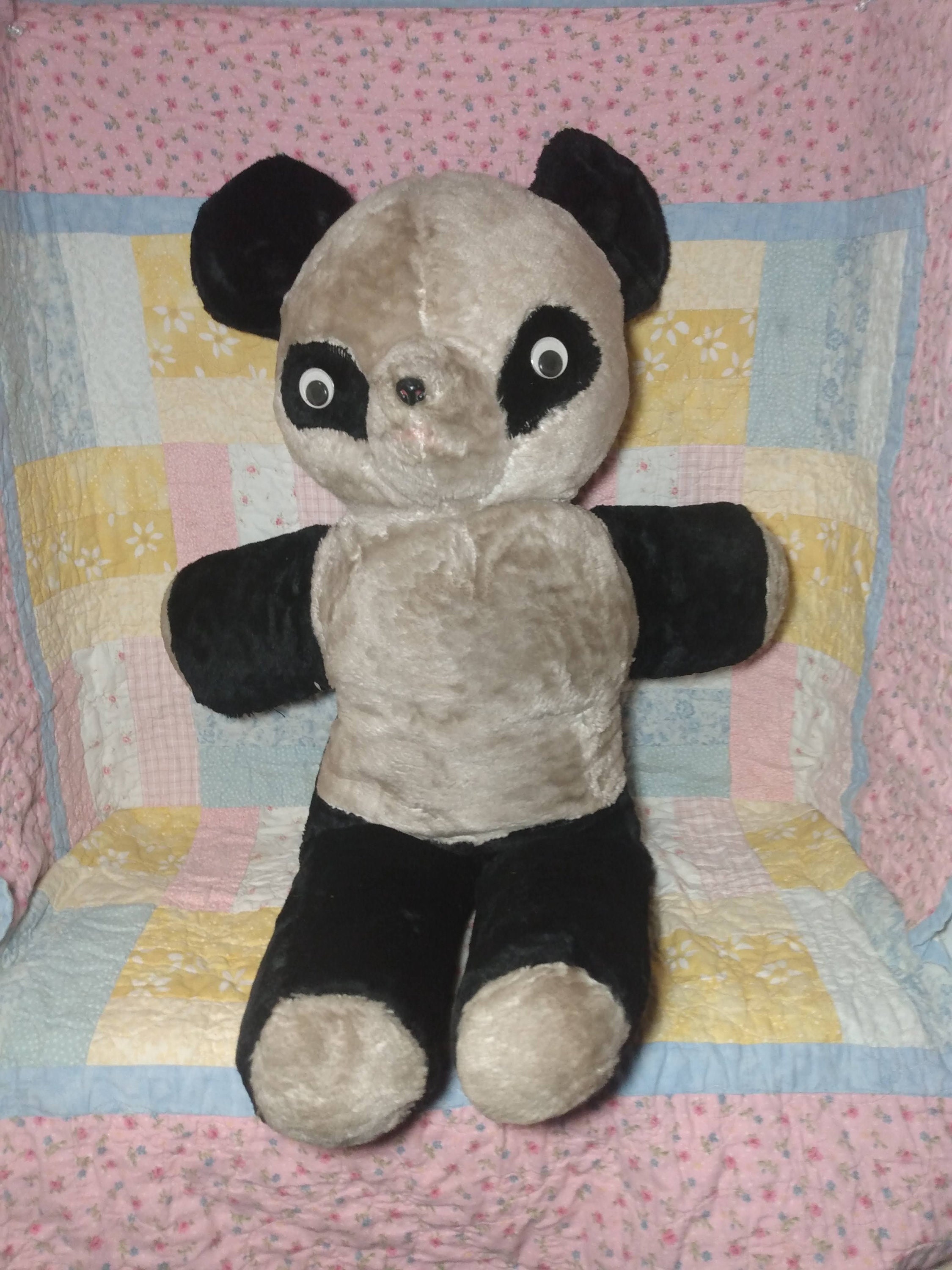 1960s Panda Teddy Bear Carnival Prize With Googly Eyes Huge - Etsy