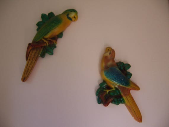 Vintage Miller Studio Chalkware Parrots | Etsy