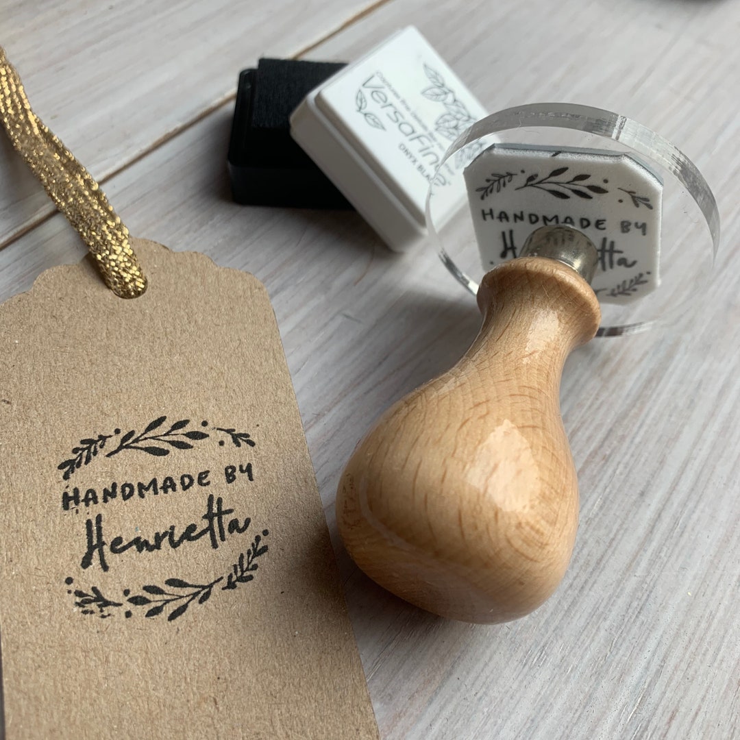 Personalised Handmade by Stamp | Botanical Handmade Stamp | Handmade ...