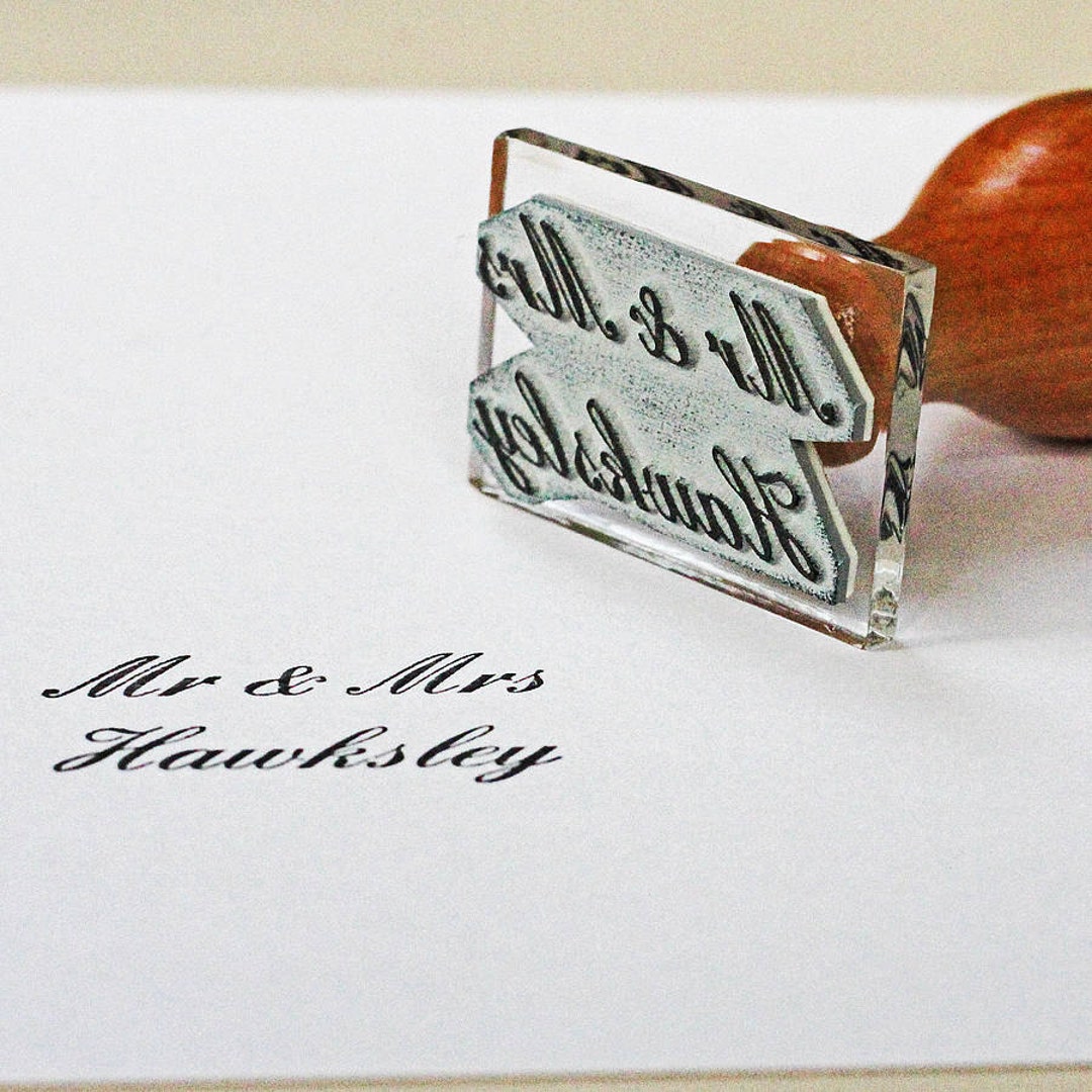 Mr and Mrs Stamp | Personalised Wedding Stamp | Custom Wedding Stamp ...