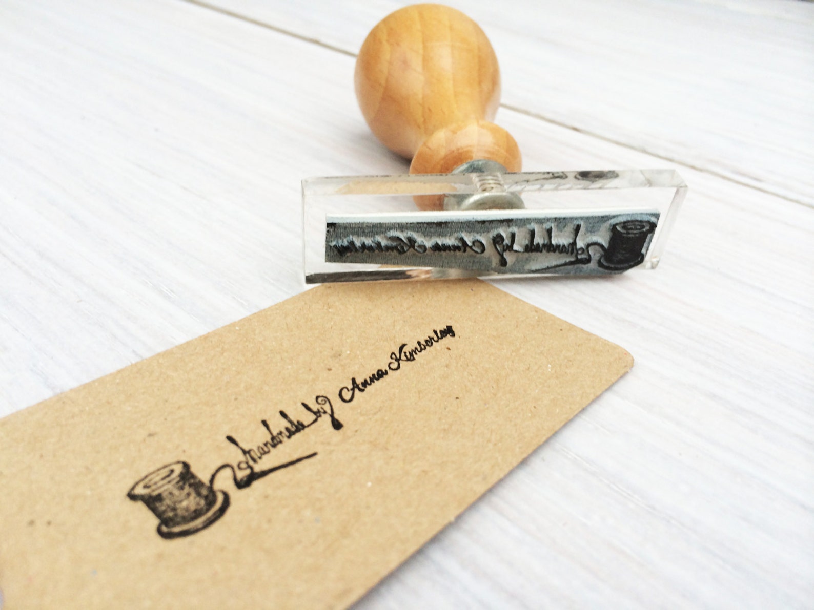 Personalised Handmade by Stamp Label Stamp Handmade Stamp - Etsy