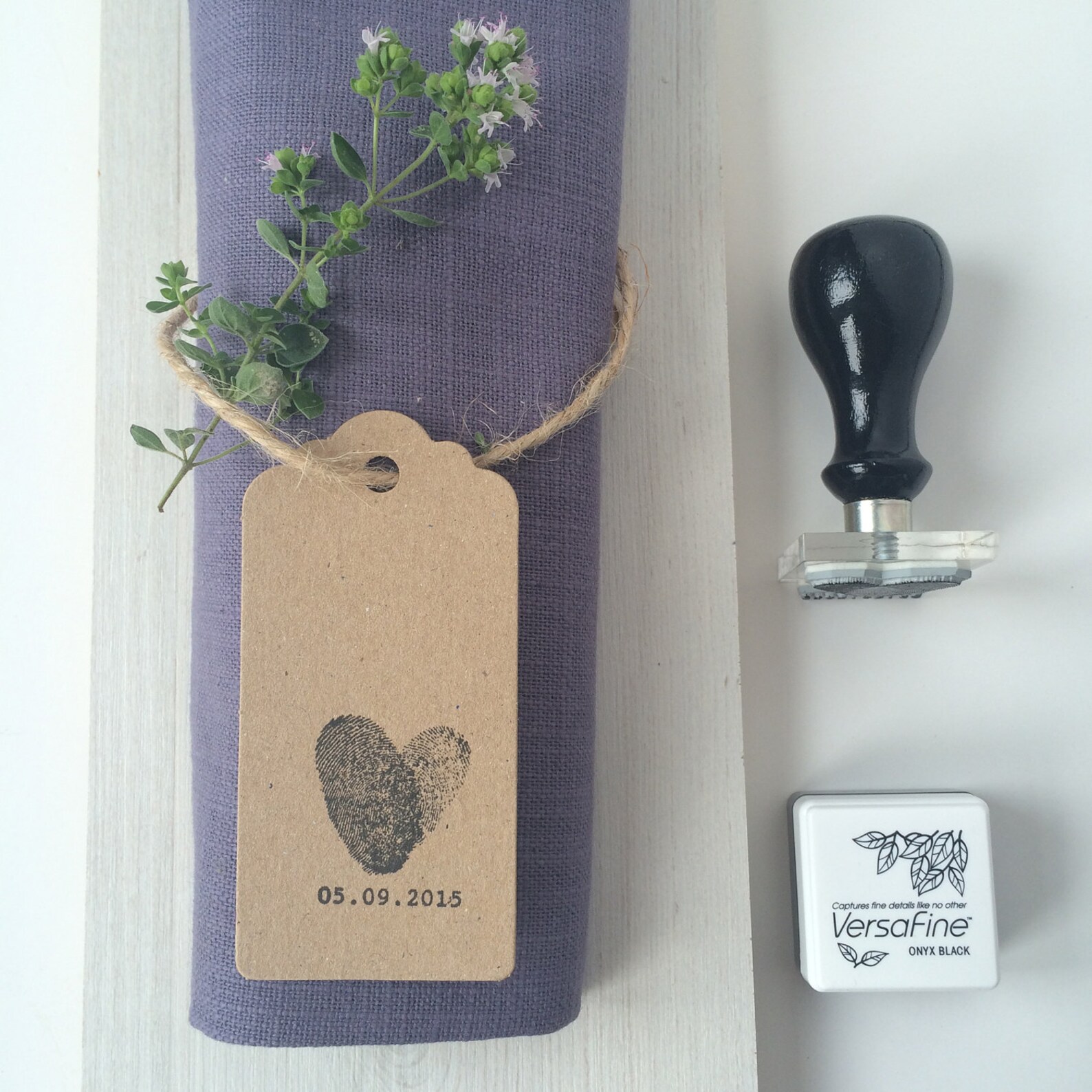 Fingerprint Heart Stamp With Date or Names Personalised - Etsy