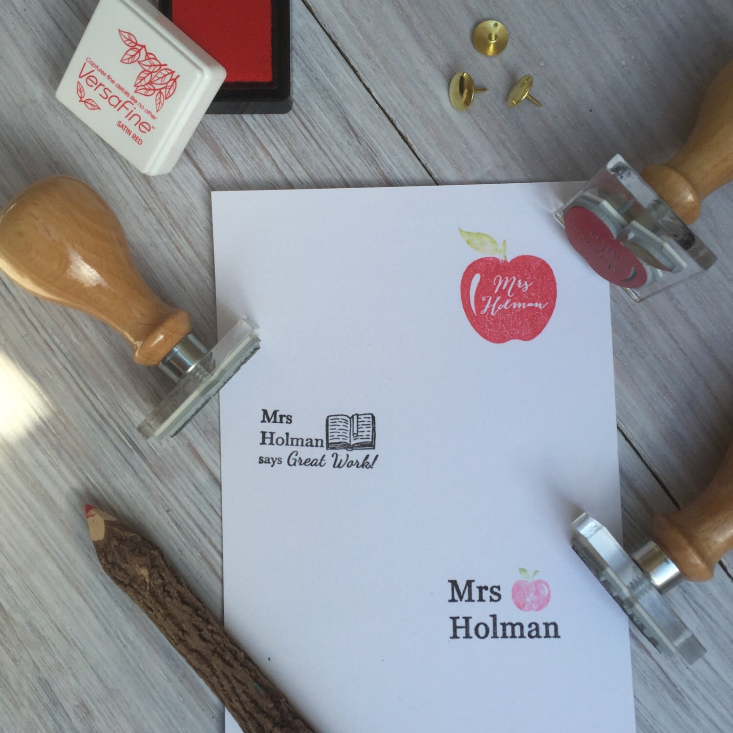 Personalised Teacher Stamp | Teacher Gift | Star Teacher Stamp | Custom ...