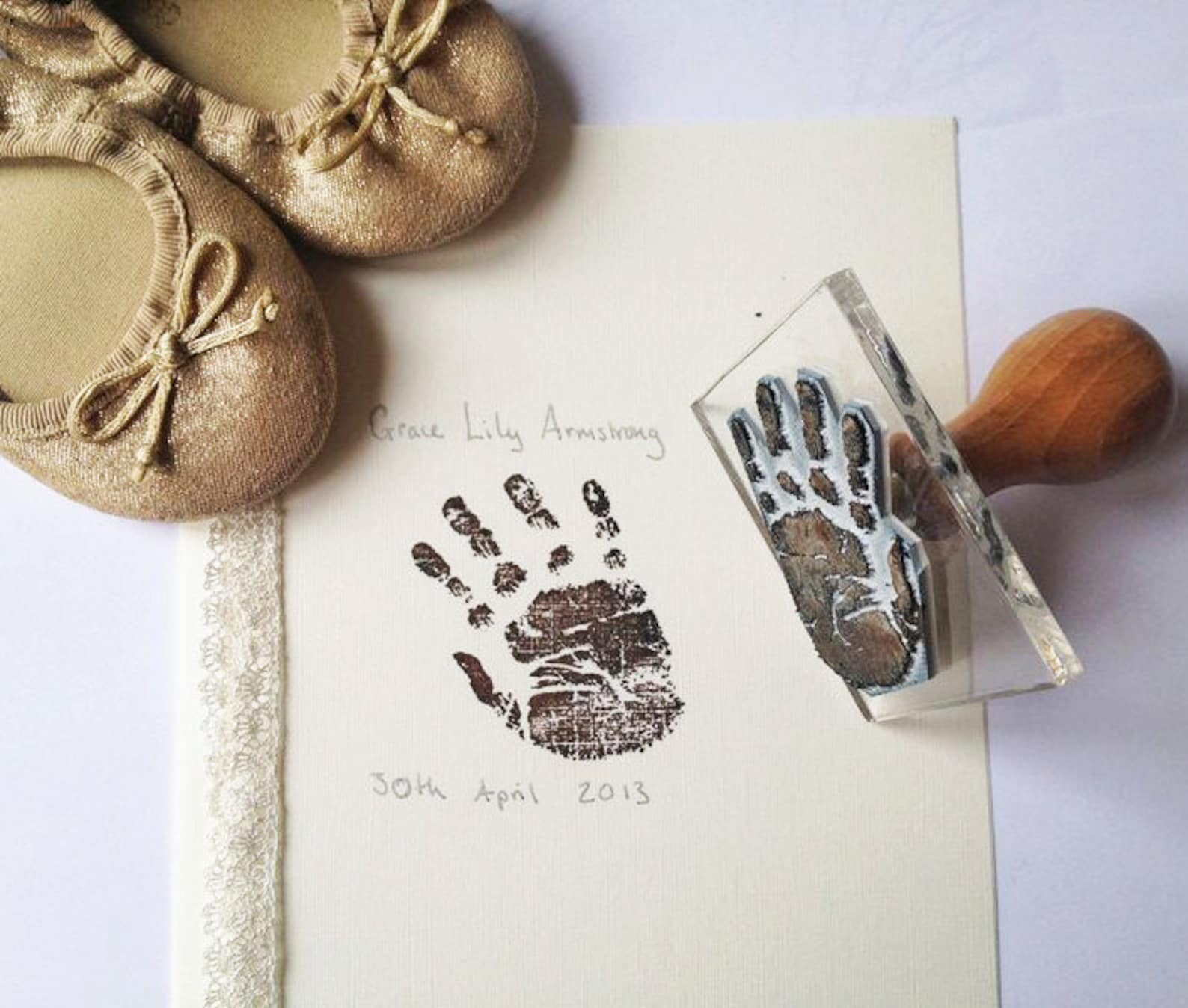 Handprint Stamp With Inkless Kit New Baby Gift Custom - Etsy