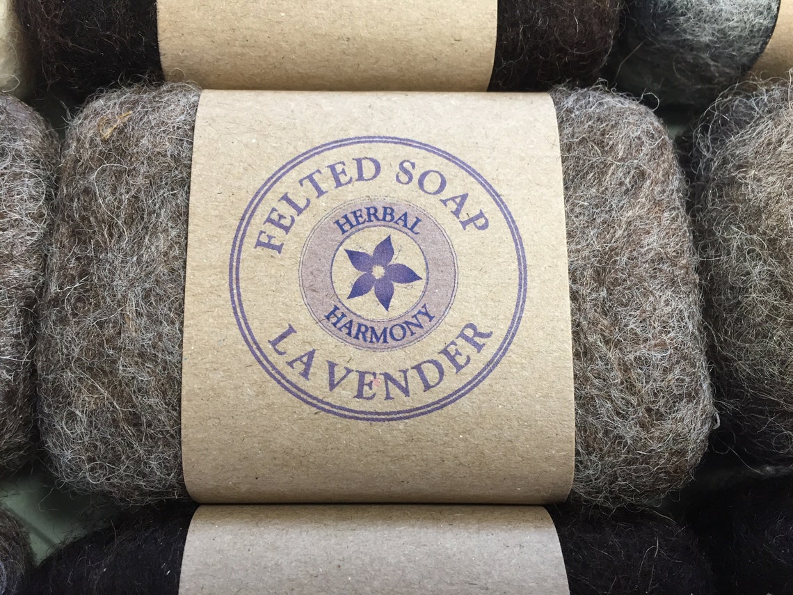 Felted Soap With Sheep Wool Natural Colours Handfelted With | Etsy
