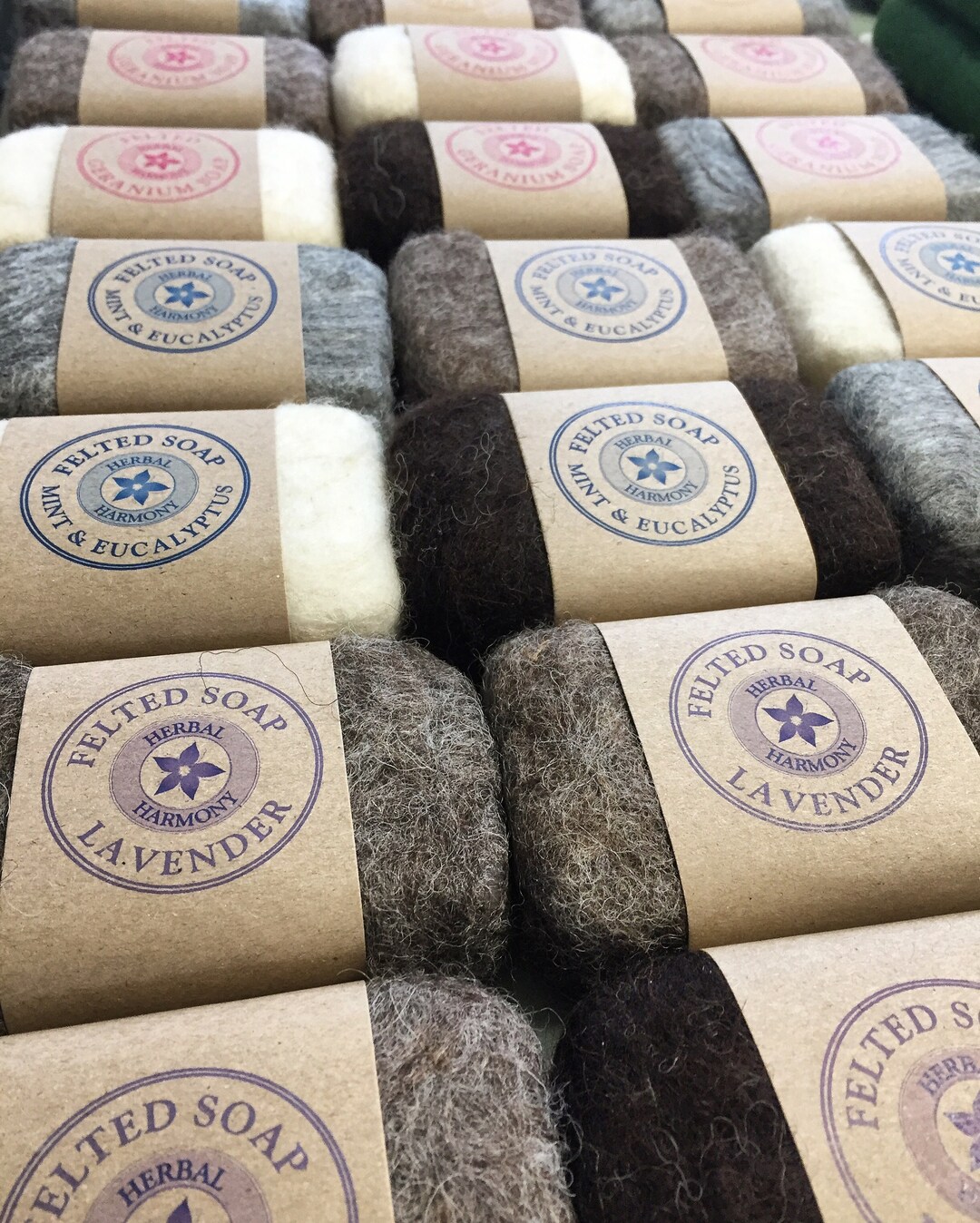 Felted Soap With Sheep Wool Natural Colours Handfelted With - Etsy