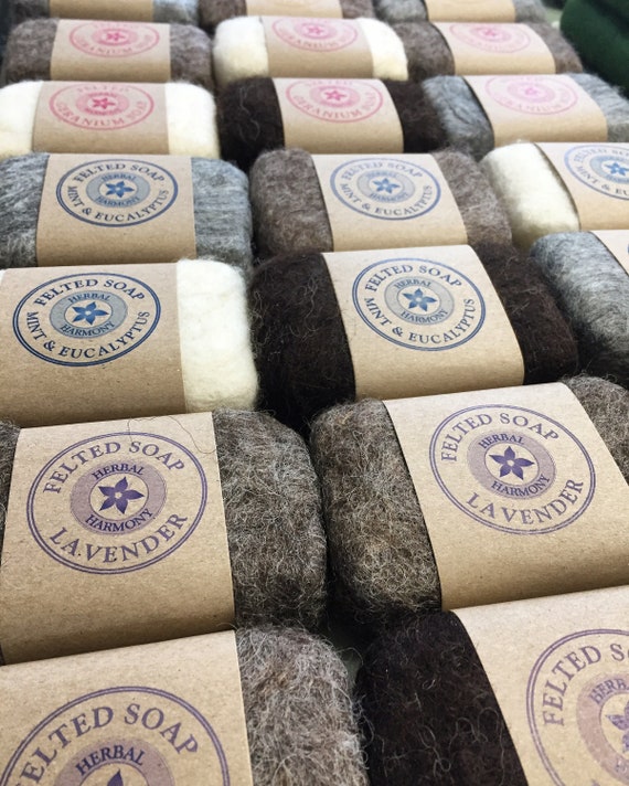 Felted Soap With Sheep Wool Natural Colours Handfelted With | Etsy UK