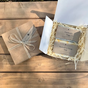 Gentleman’s Soap Gift Set, Gift Box of 2 Natural Soap Bars, Palm Oil ...