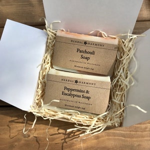 Gentleman’s Soap Gift Set, Gift Box of 2 Natural Soap Bars, Palm Oil ...
