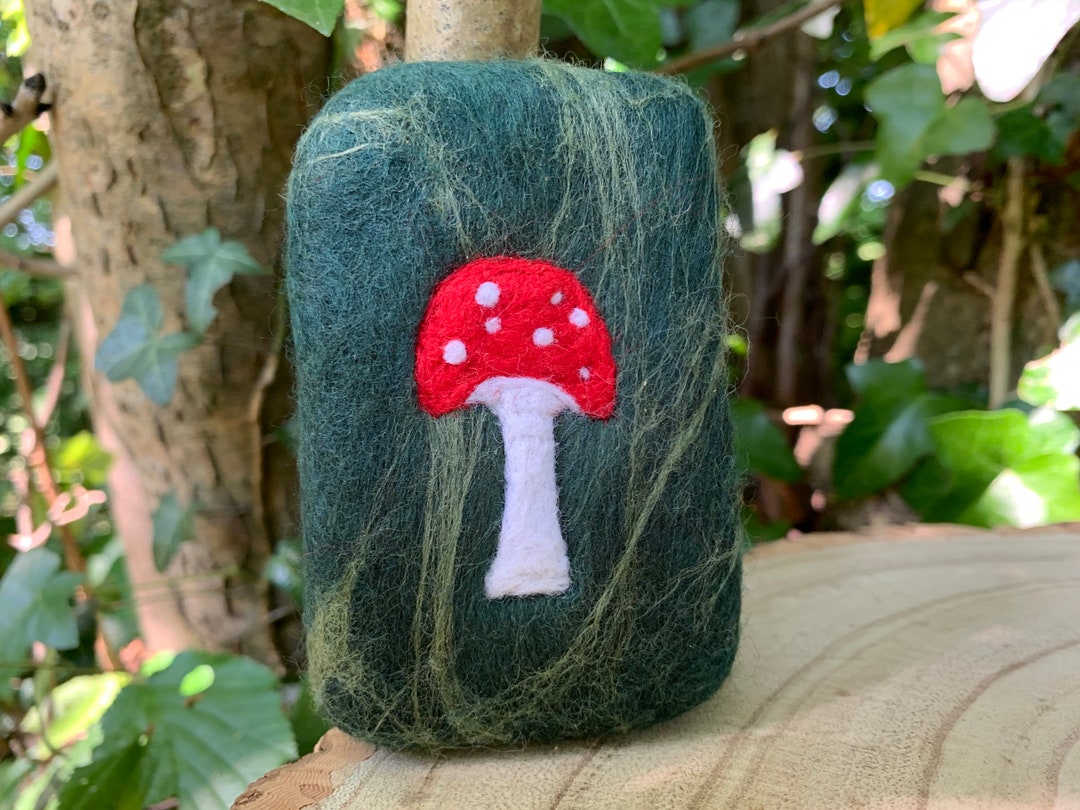 Toadstool Felted Soap, Wool Soap Birthday Gift for Her, Mushroom Soap ...