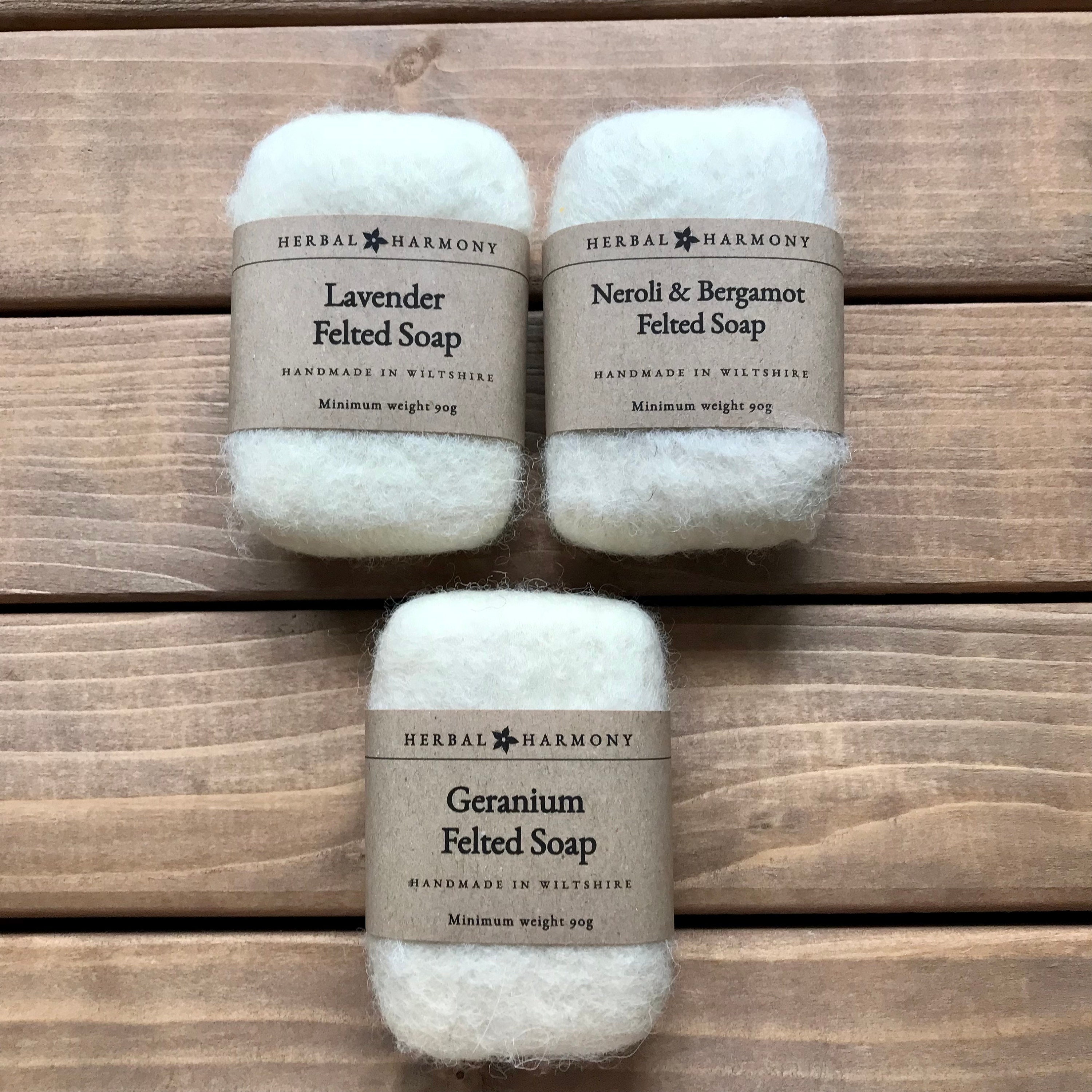 Felted Soap With Sheep Wool, Natural Colours, Handfelted With British ...