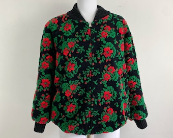 Flower Fleece Jacket - Etsy