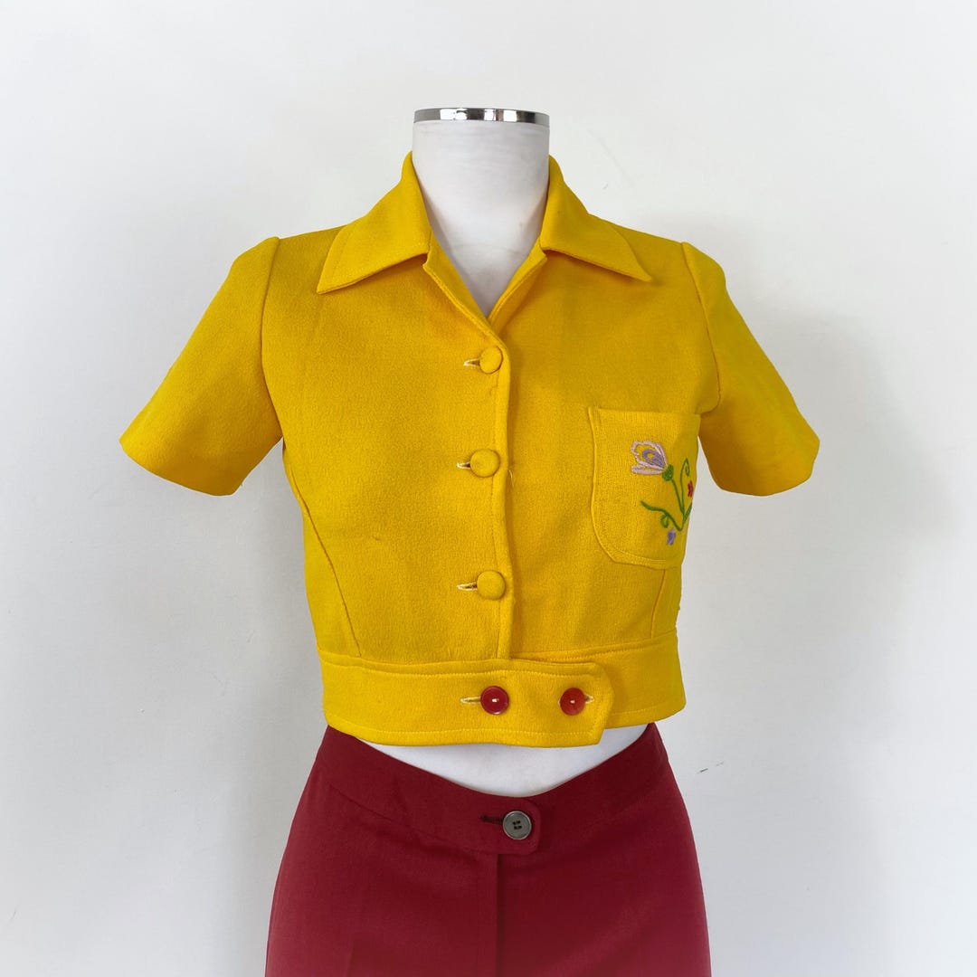 Vintage 70s Jacket, 1970s Jacket, Retro Jacket, 1970s Blouse, Light ...