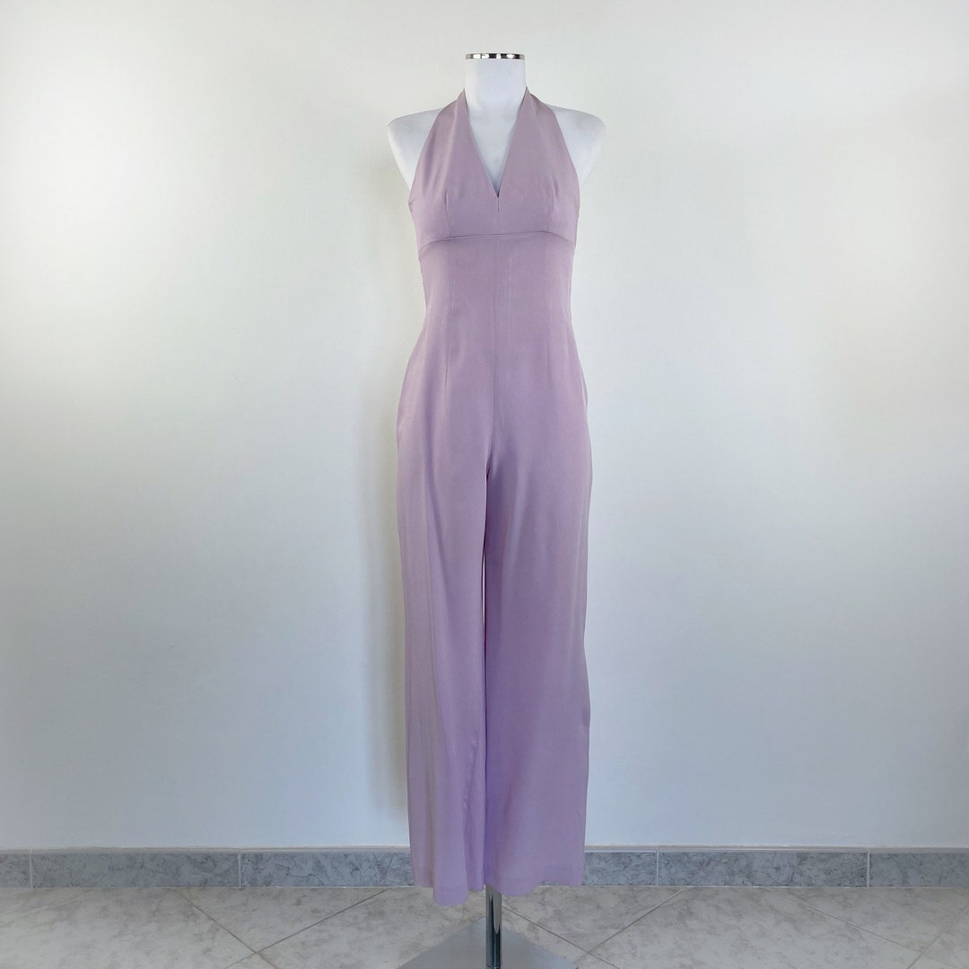 90s Vintage Purple Jumpsuit, 1990s Jumpsuit, Wide Leg Jumpsuit ...