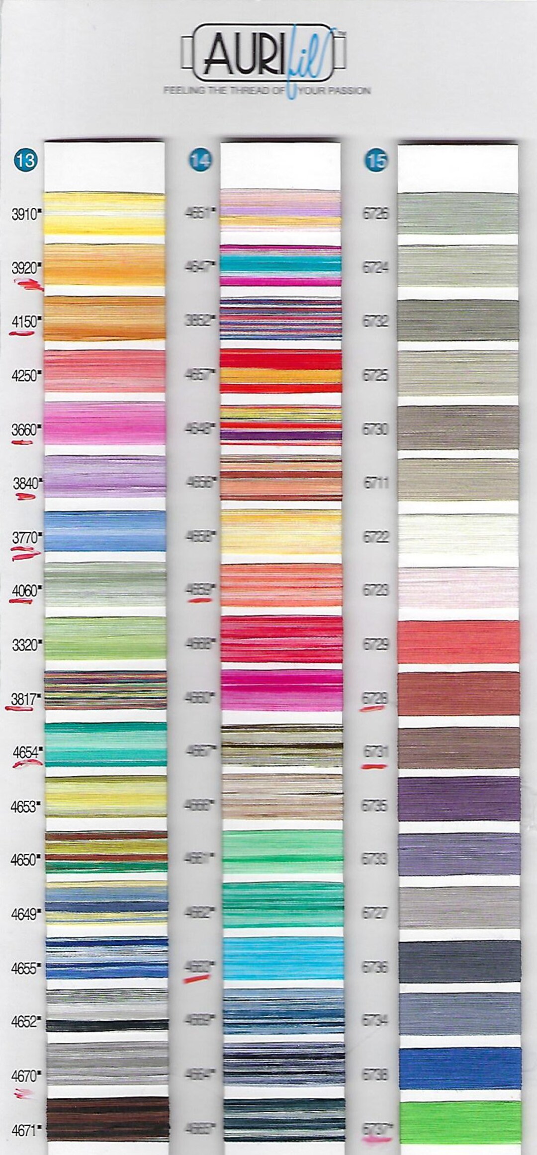 Aurifil 50 Wt 1422 Yds Variegated Thread. Cotton Quilting - Etsy