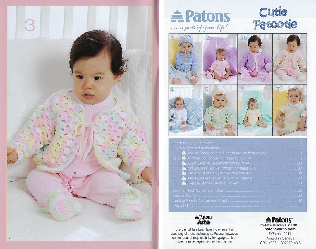 Paton's Baby Pattern's Booklets for Crochet and Knitting. - Etsy
