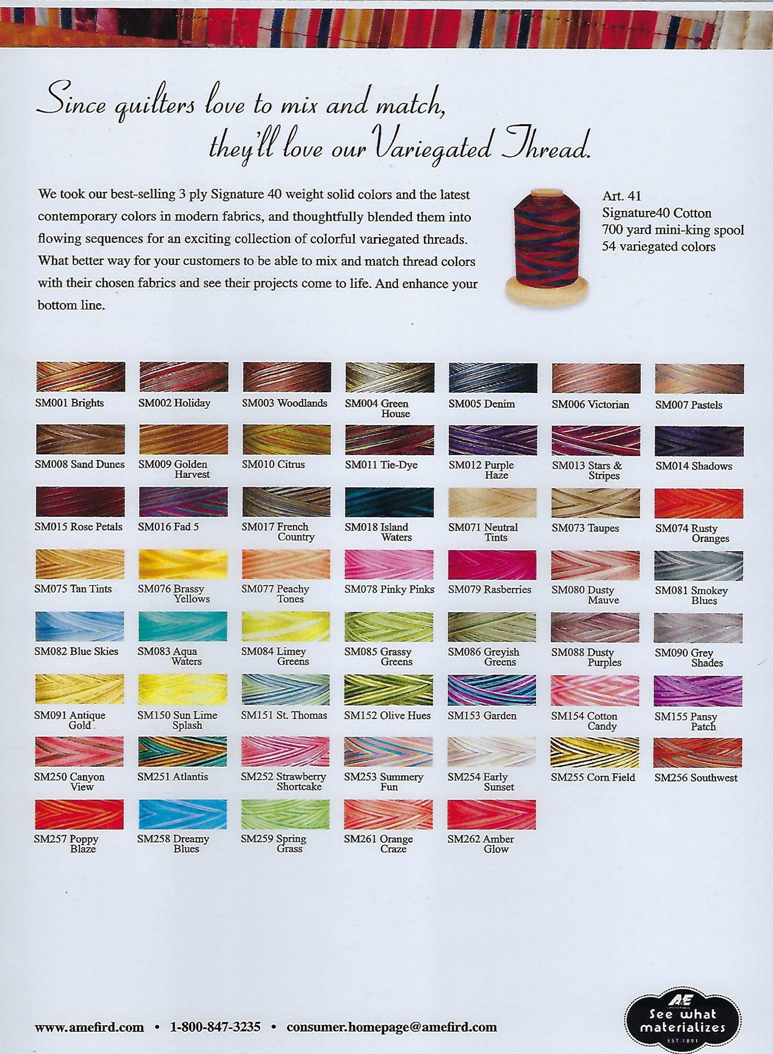 SALE: Signature Cotton Thread. 3000 Yard Cones of 40 Weight - Etsy