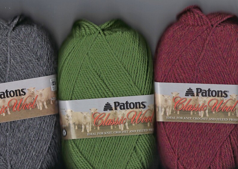 Patons Wool Yarn: 16 Colors Patons Classic Wool Worsted. 210 - Etsy