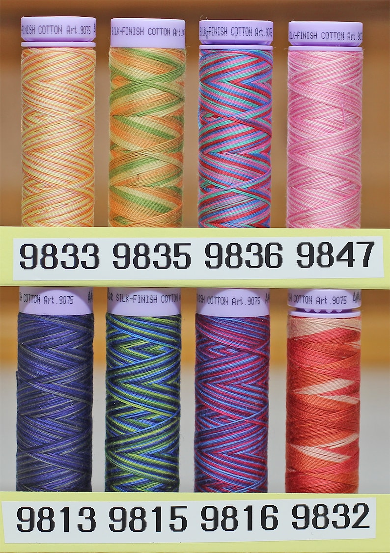 Mettler Cotton Thread Variegated. 109 Yards of Silk Finished | Etsy Canada