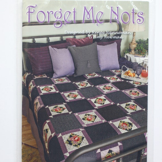 Quilt Pattern. Forget Me Nots Quilt Pattern. Size 82 by - Etsy