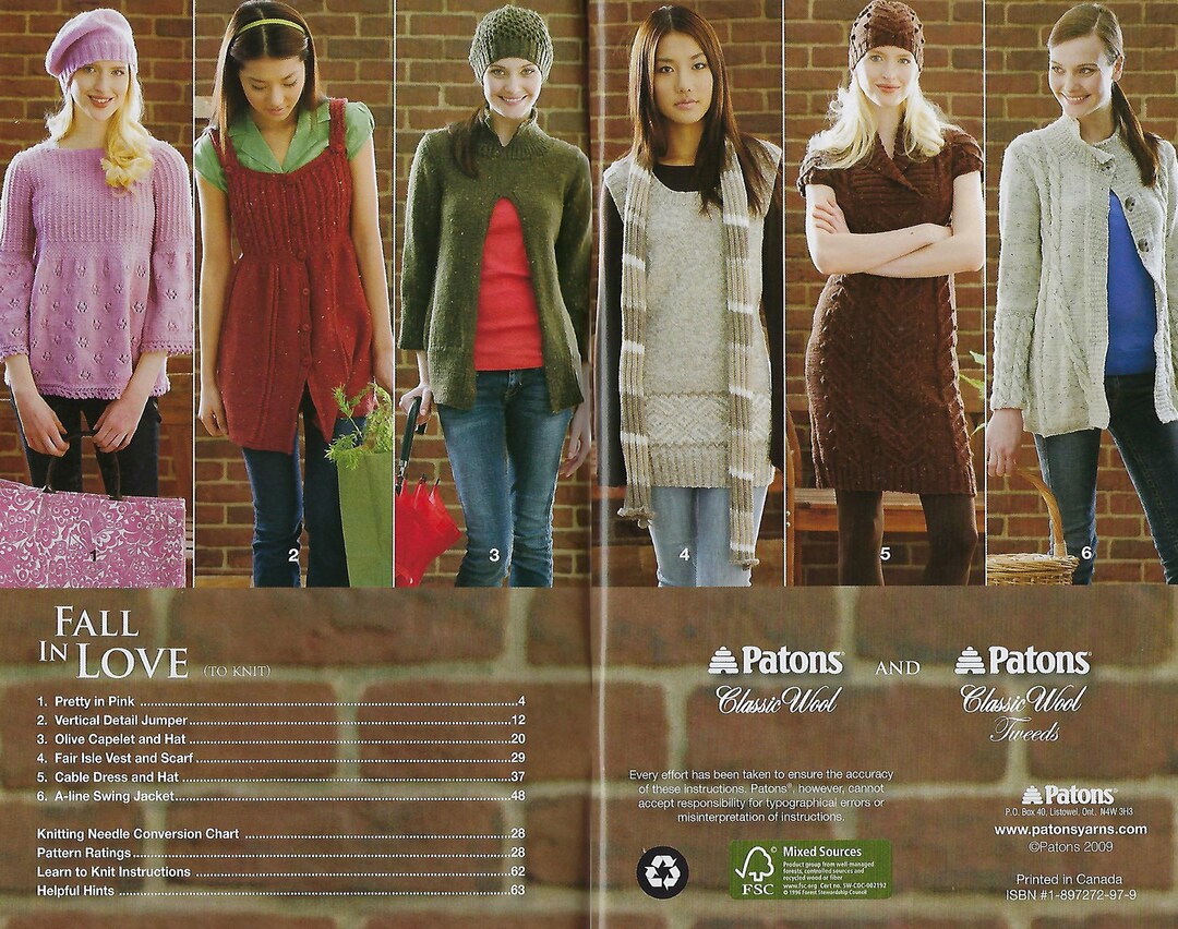 Paton's Classic Wool Pattern Booklets for Crochet and Knitting. - Etsy