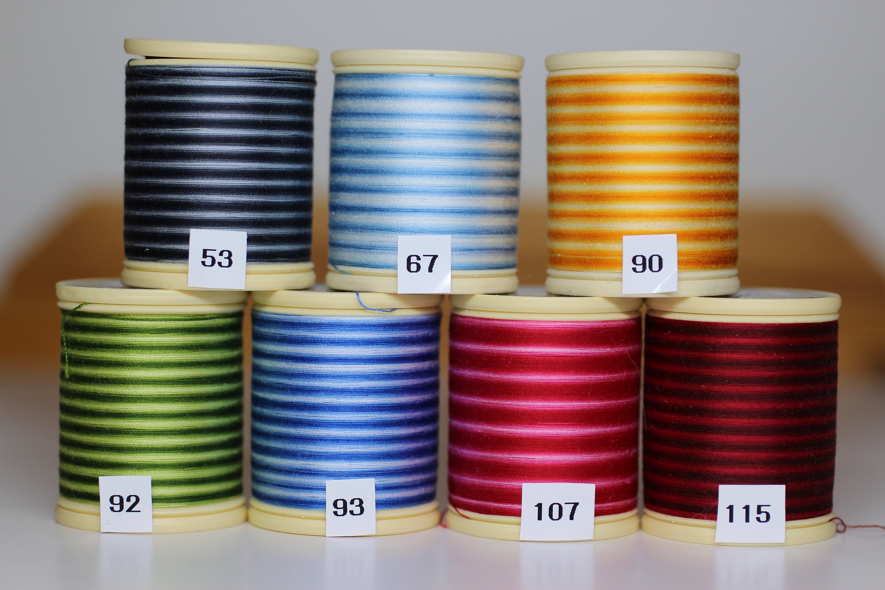 DMC Machine Embroidery Thread, Variegated. Size 50 Weight, 547 Yards ...