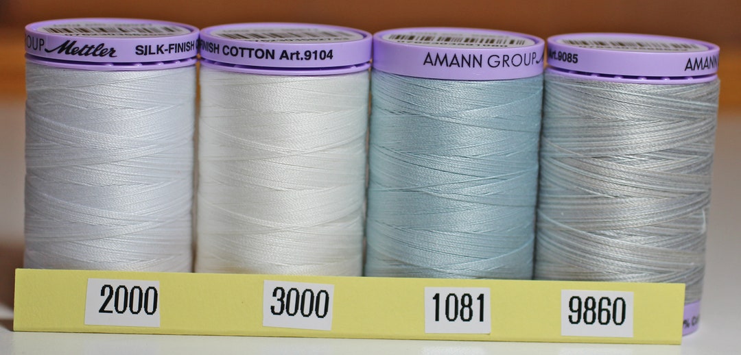 SALE: Mettler Cotton Thread. 50 Weight Silk Finished Cotton Quilting ...