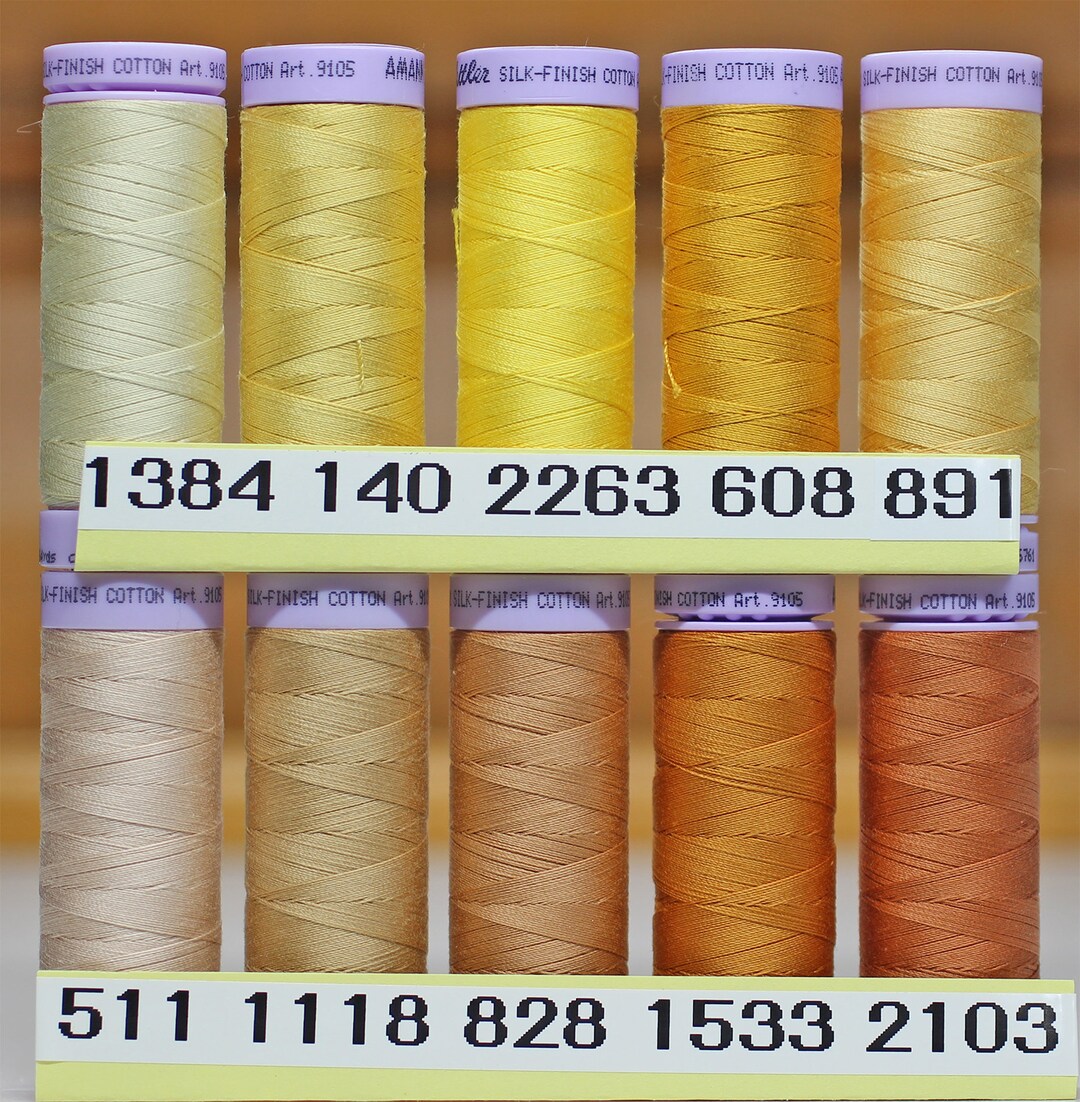 SALE: Mettler Cotton Thread. Fifty Weight Solids, Silk-finished Thread ...