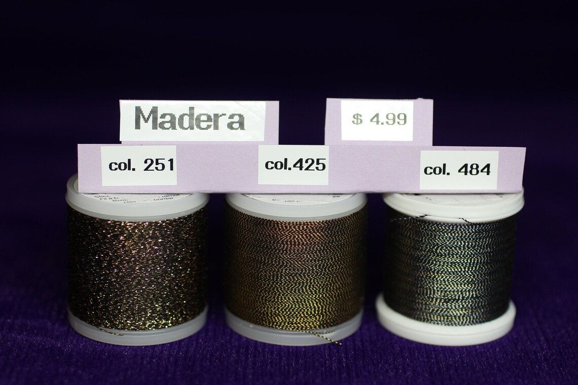 Madeira Metallic Thread. This is a 40 Weight 200m 220 Yards | Etsy