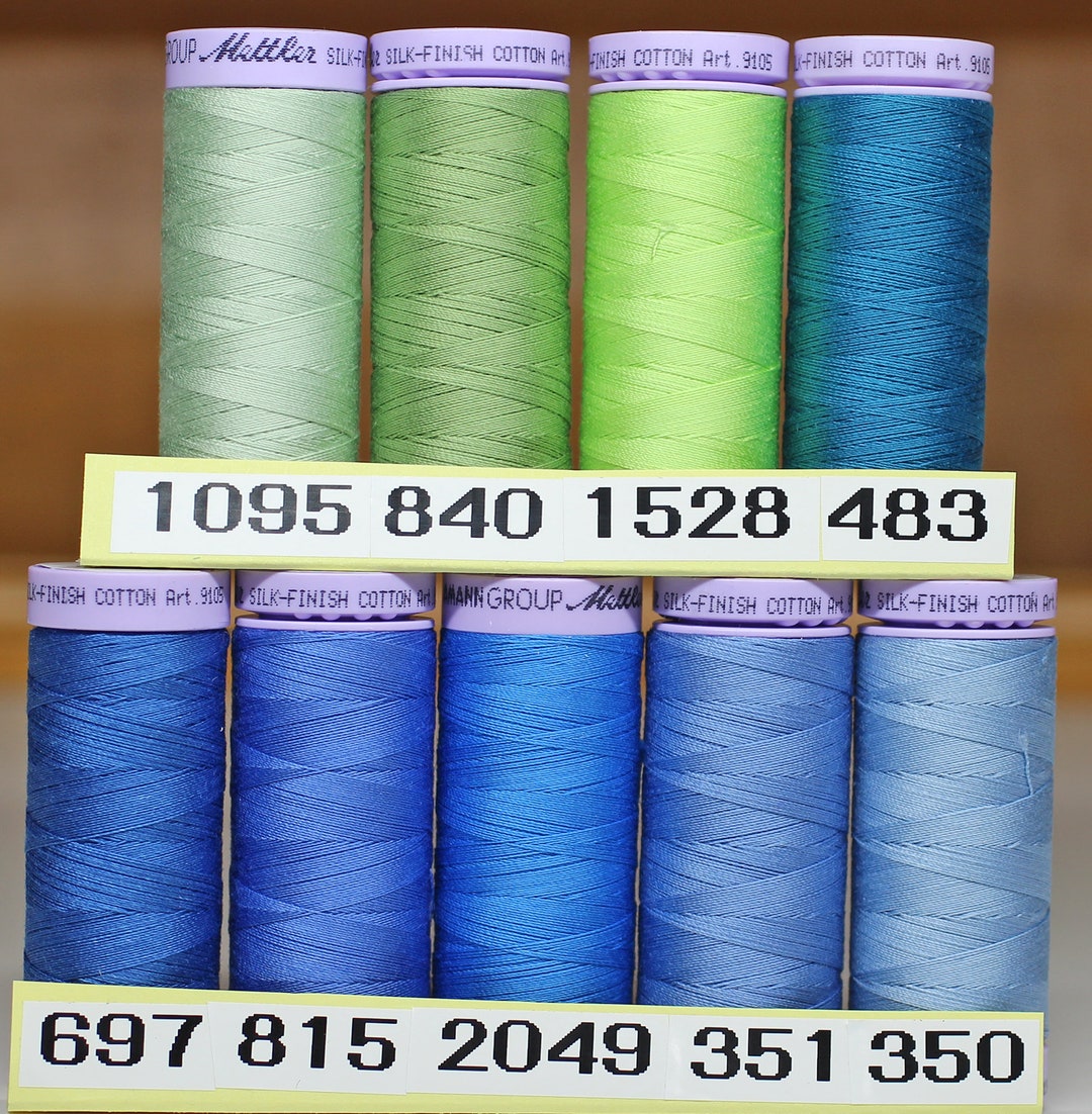 SALE: Mettler Cotton Thread. 164 Yard Solids of 50 Weight Silk Finished ...