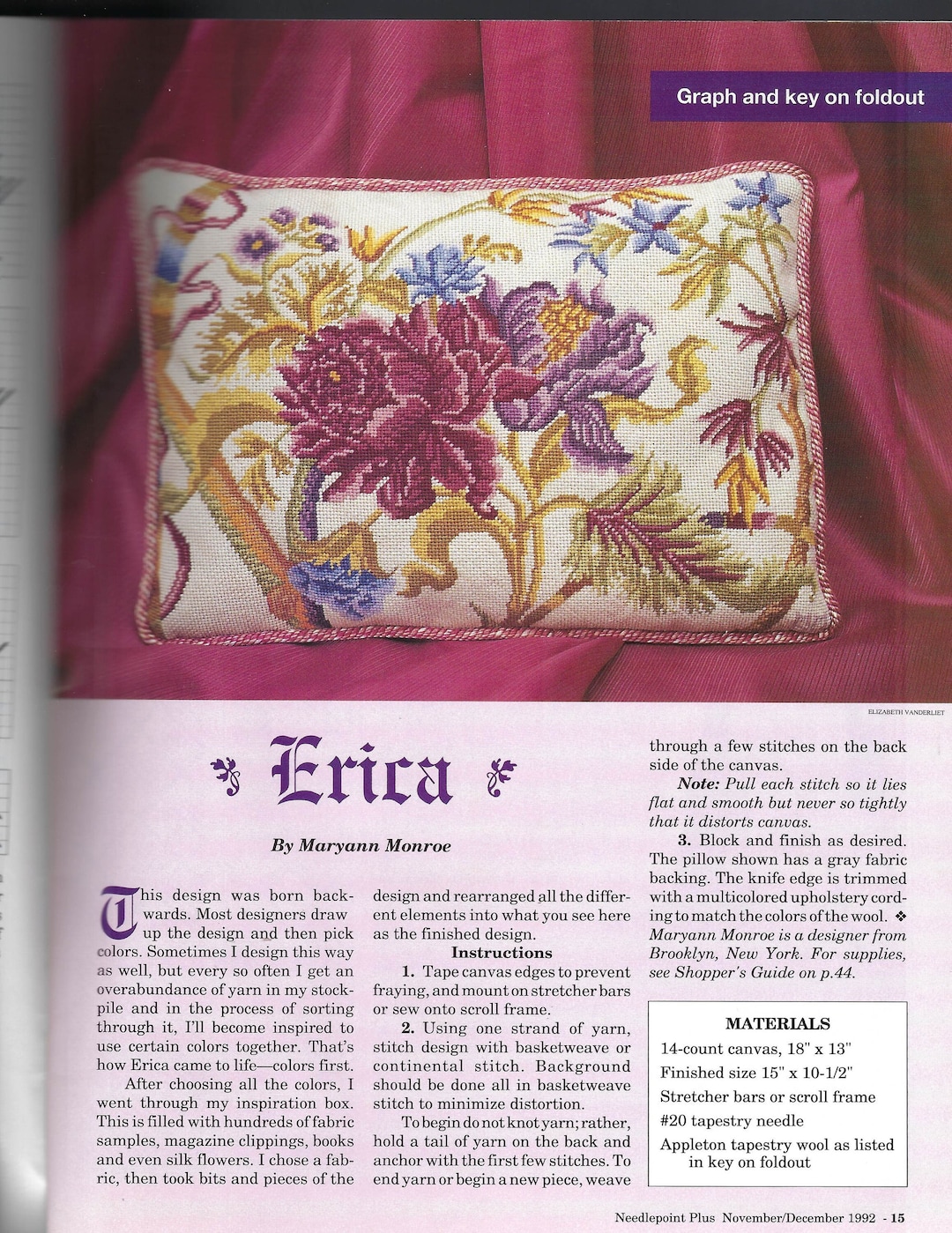 Needlepoint Magazine: Needlepoint Plus. This is a Used Magazine. - Etsy