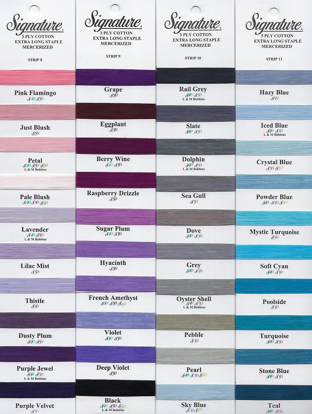 SALE: Signature Cotton Thread. 3,000 Yard Cones of #40 Weight Cotton ...