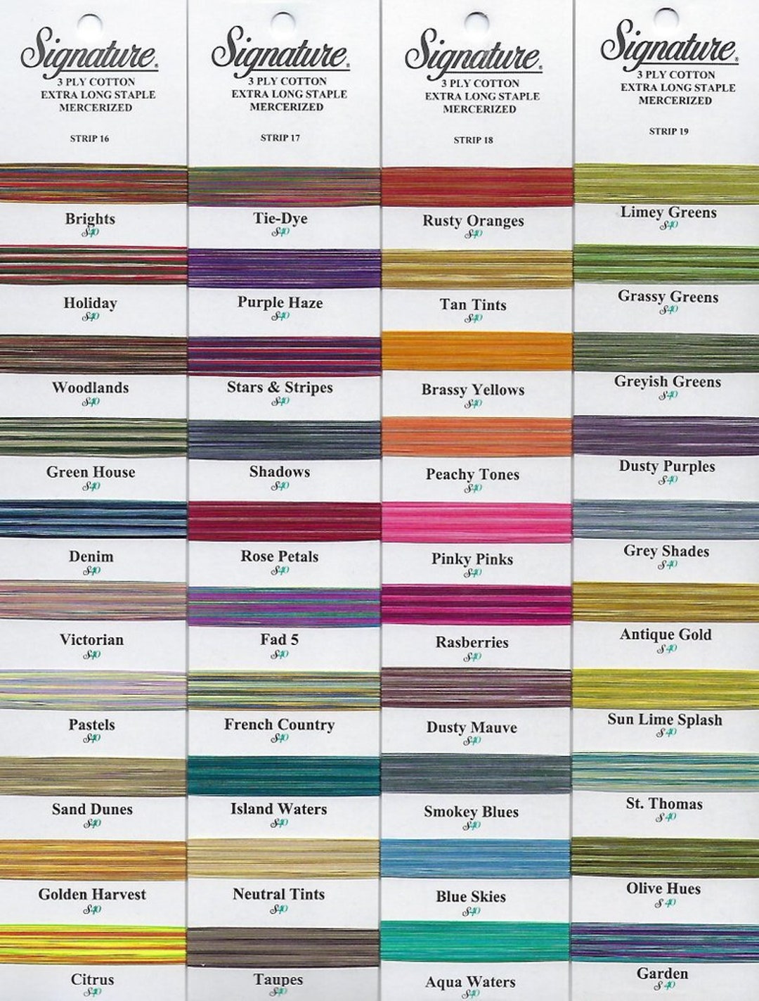 SALE: Signature Variegated Cotton Thread 3000 Yard, Forty Weight. - Etsy