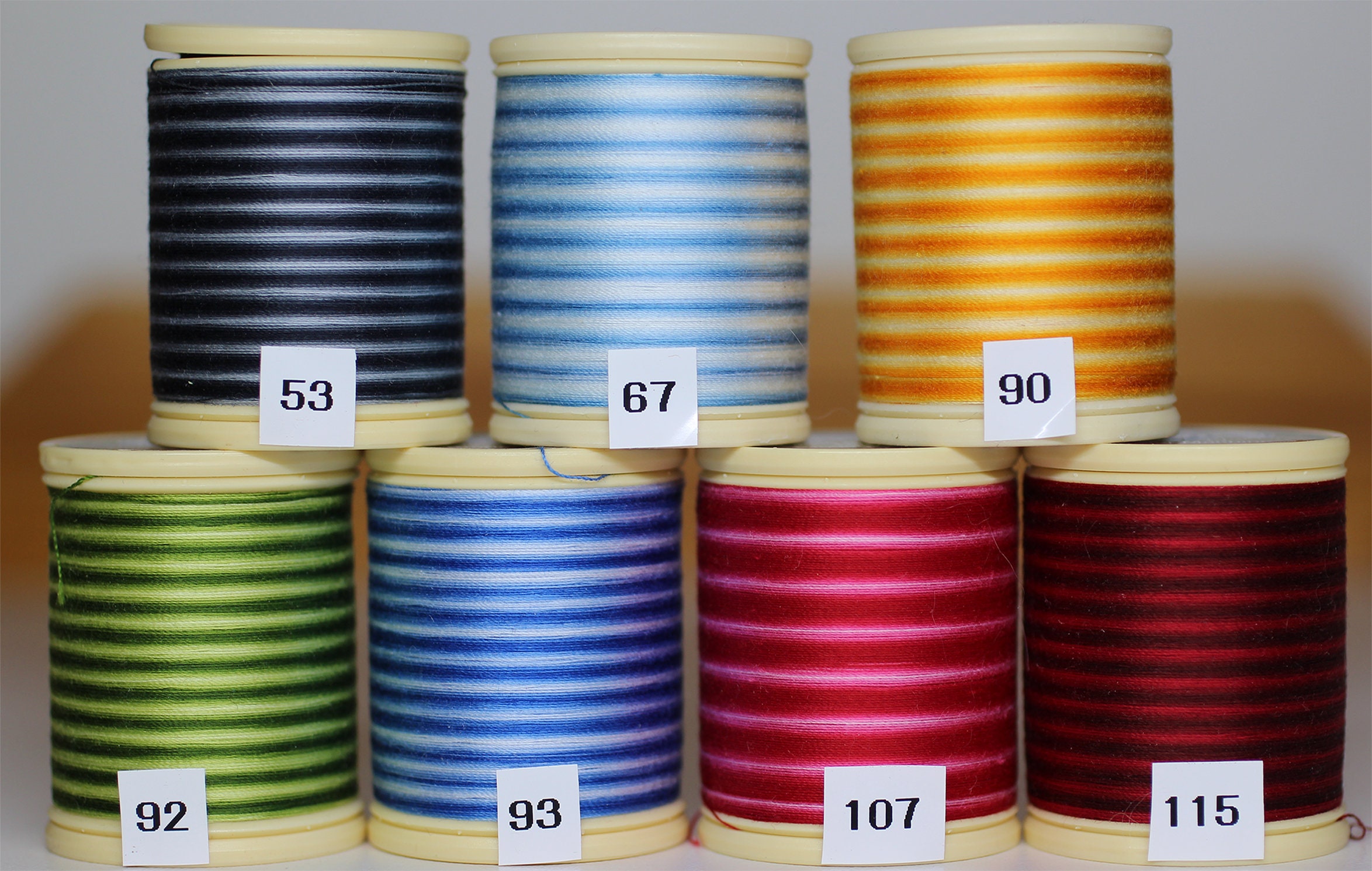 DMC Machine Embroidery Thread, Variegated. Size 50 Weight, 547 Yards ...