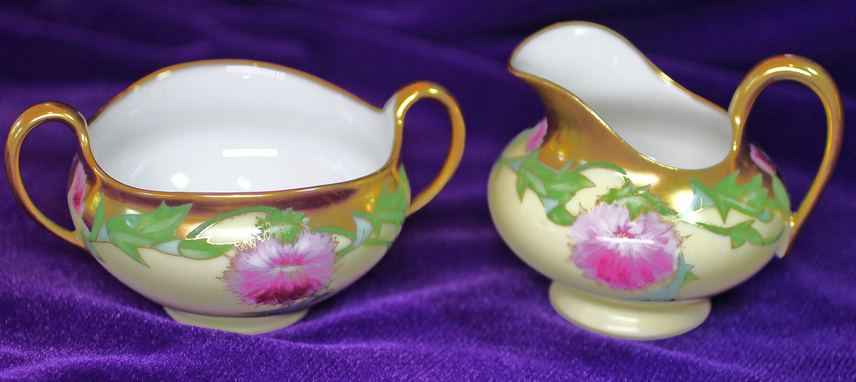 Limoges Hand Painted Stouffer Artist ESP Sugar & Creamer on - Etsy