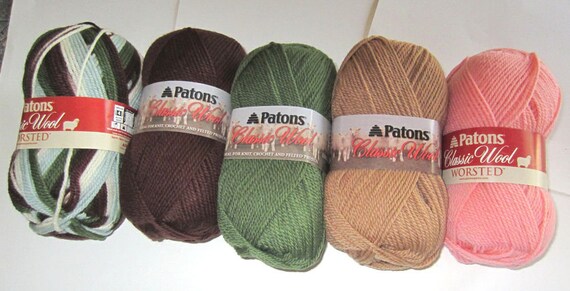 Patons Wool Yarn: 16 colors Patons Classic Wool worsted. 210 | Etsy