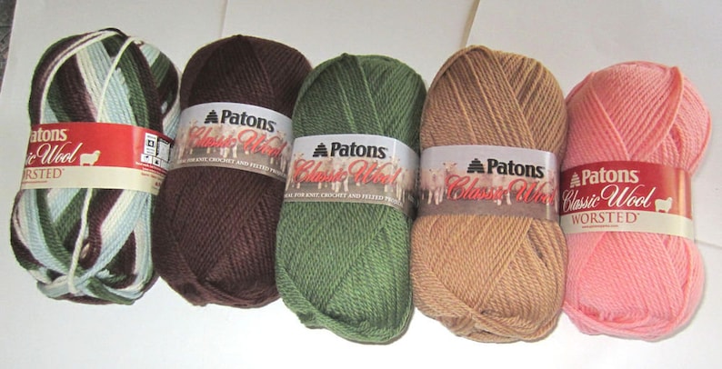 Patons Wool Yarn: 16 Colors Patons Classic Wool Worsted. 210 - Etsy
